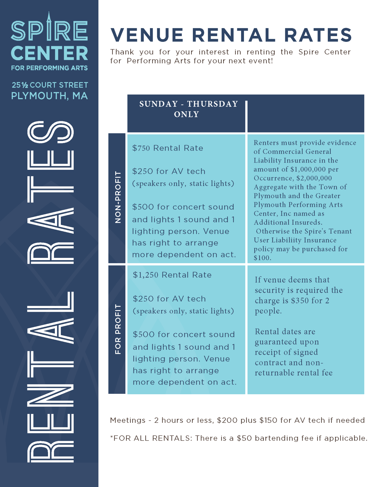 Rent The Spire! | Spire Center